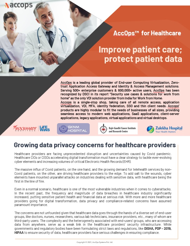 Comprehensive Healthcare Solutions from Accops